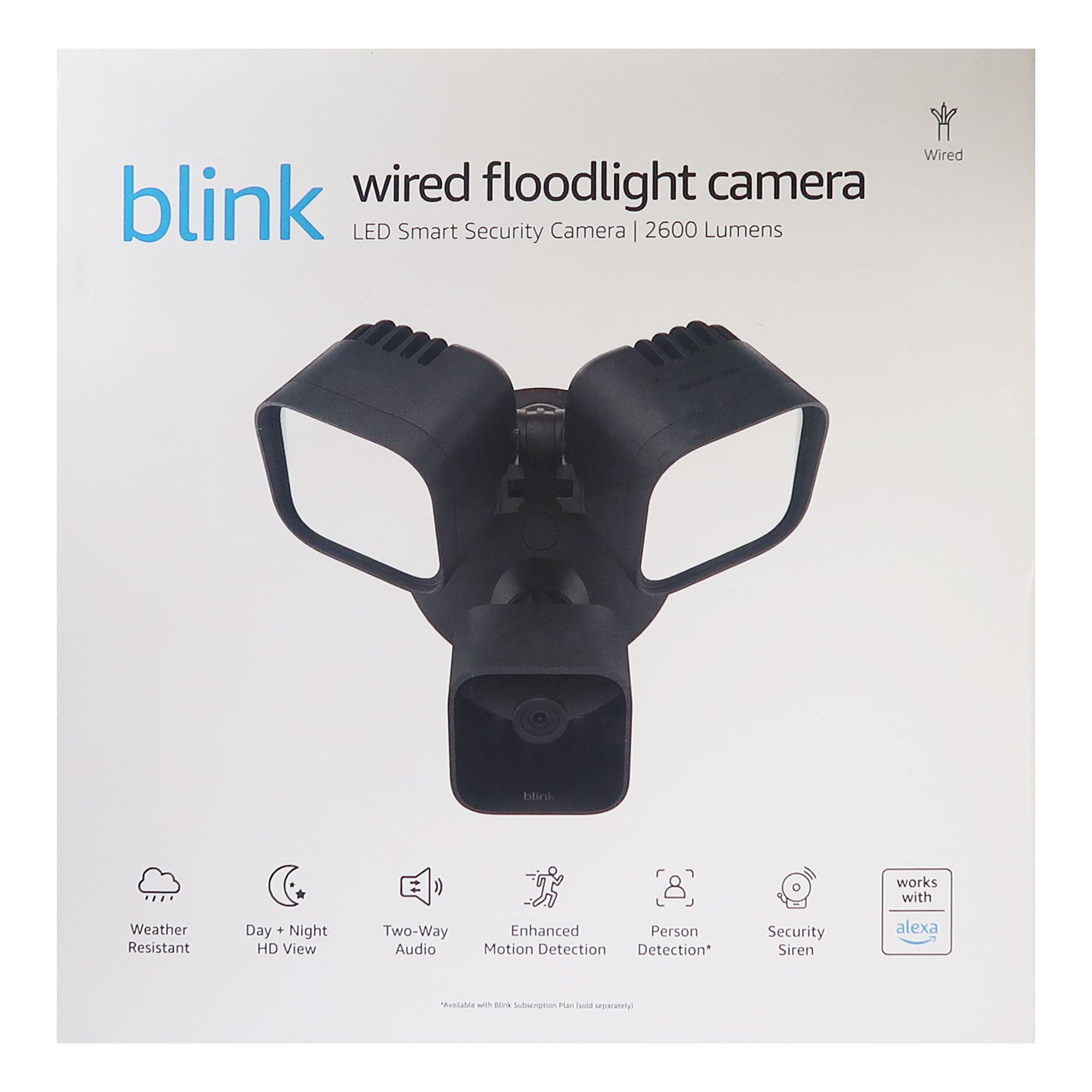 Blink Wired Floodlight Camera 2600 lumens Works with Alexa – 1 camera ...