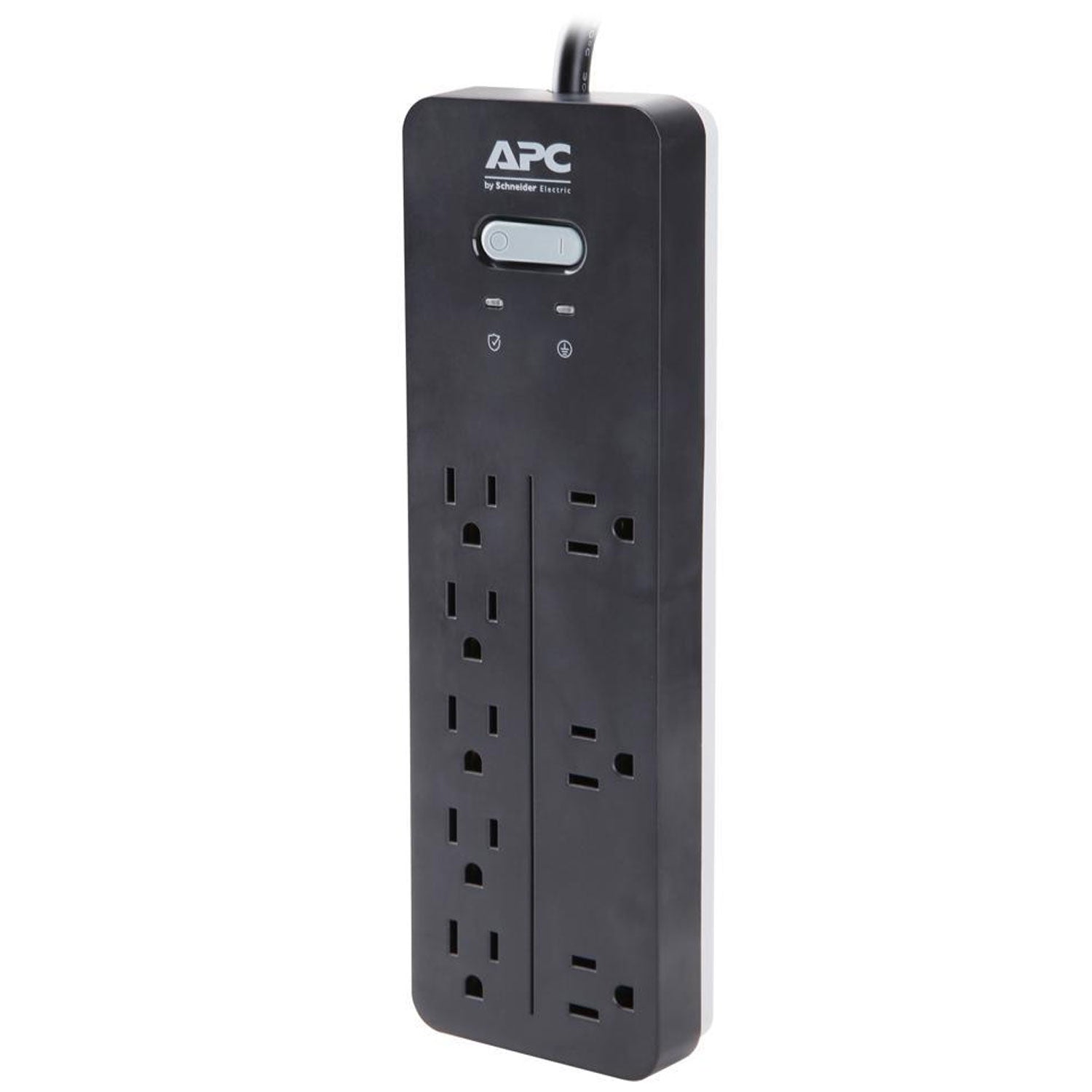 APC 8-Outlet Surge Protector, SurgeArrest Home / Office - Black (PH8 ...