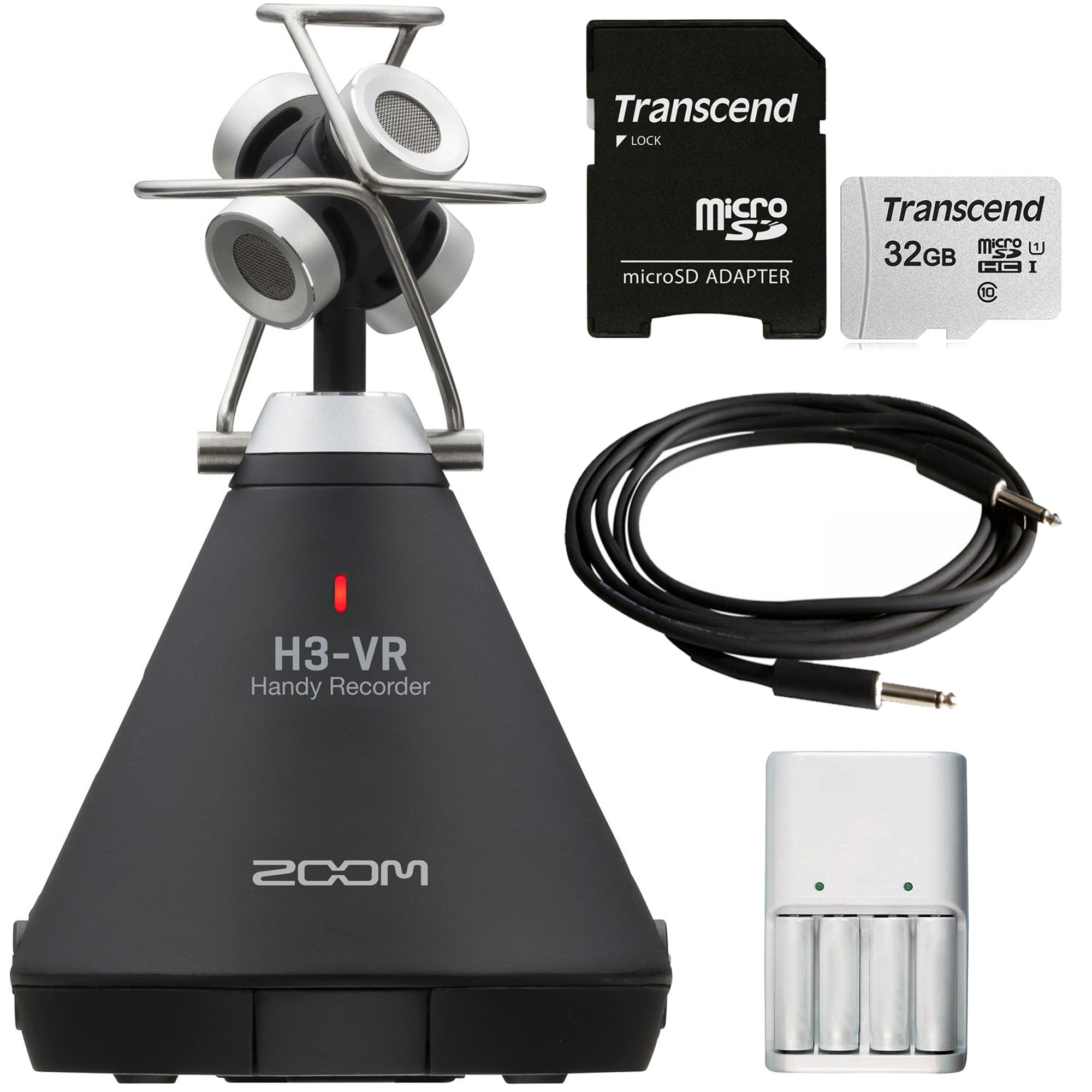 Zoom H3 VR Handy Audio Recorder with Built-In Ambisonics Mic Array + P ...
