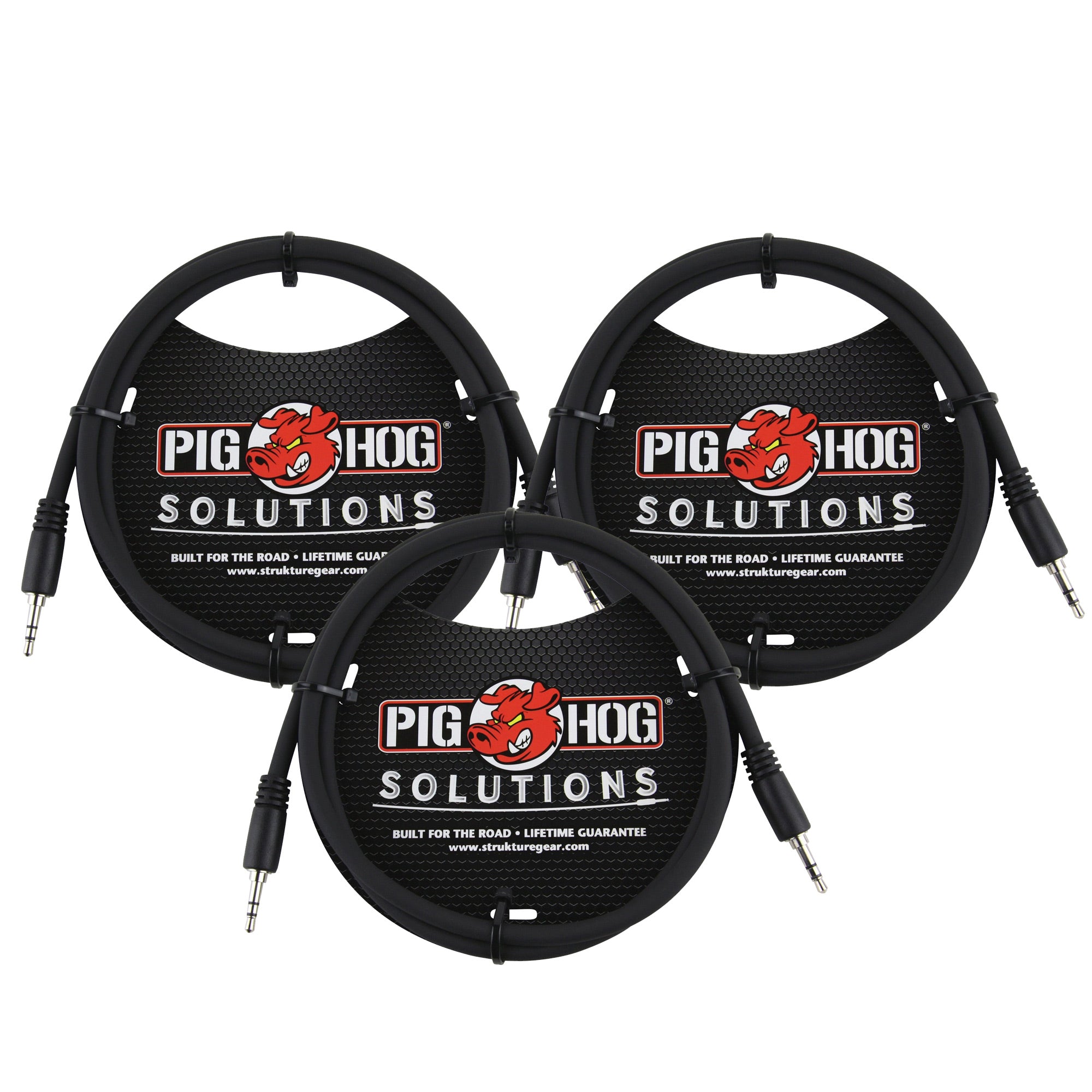 Pig Hog Solutions 3.5mm TRS to 3.5mm TRS 3ft Adapter Cable - 3 Units ...