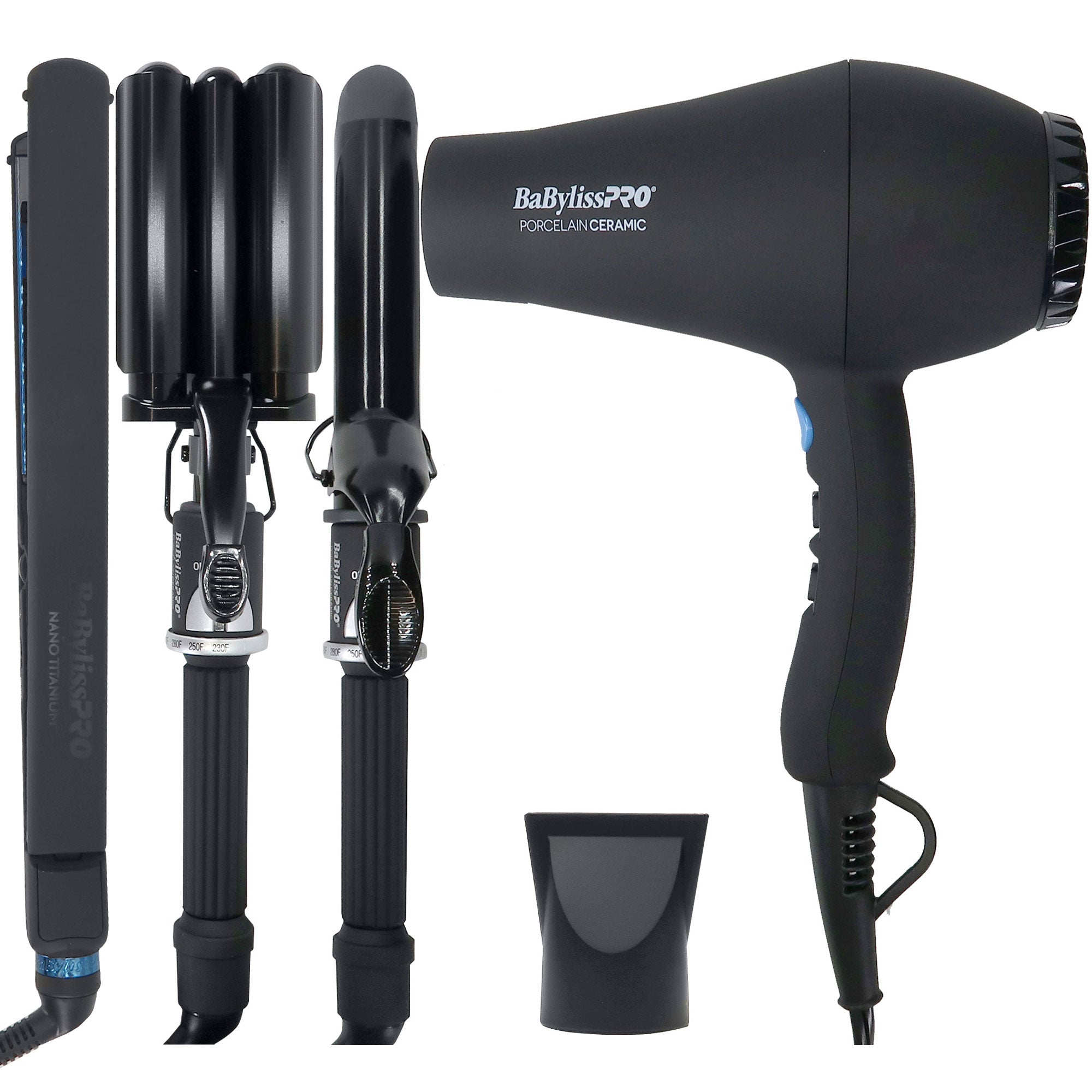 BaByliss Pro Porcelain Ceramic Gift Box (Dryer, Waver, Curling Iron ...
