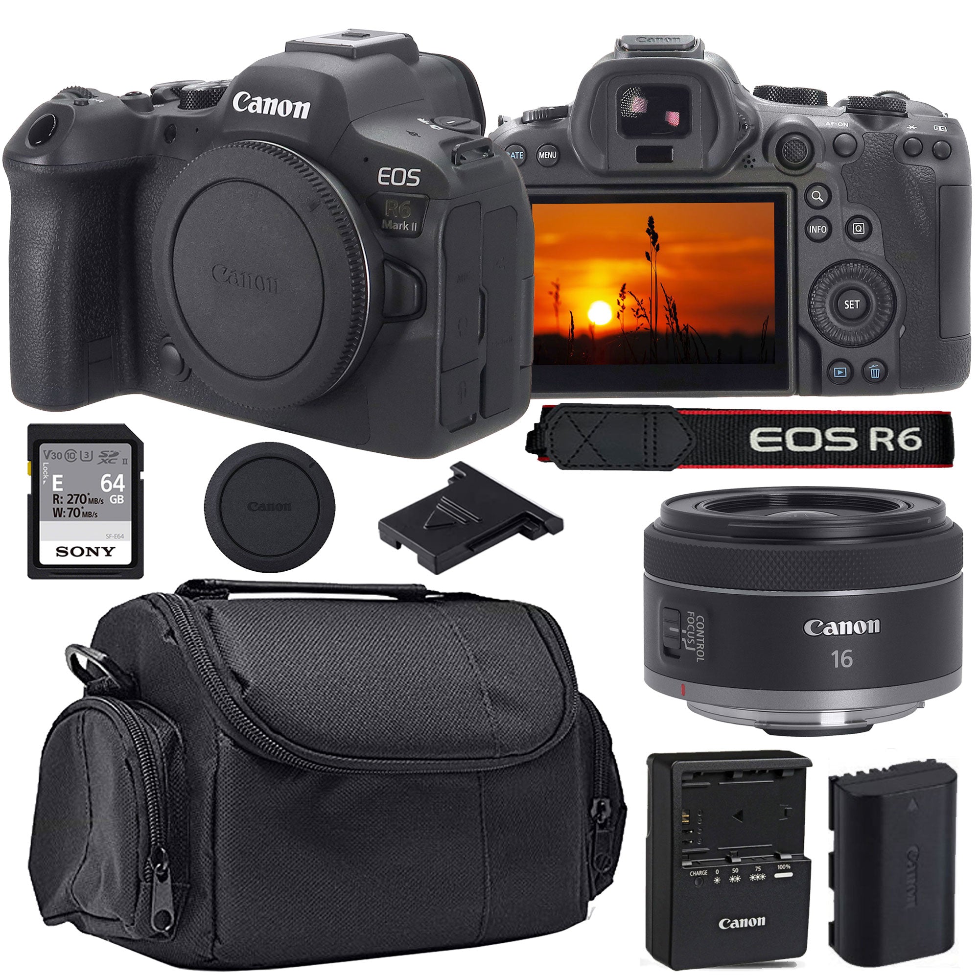 Canon EOS R6 Mark II Mirrorless Camera with Canon RF 16mm f/2.8 STM Ul ...