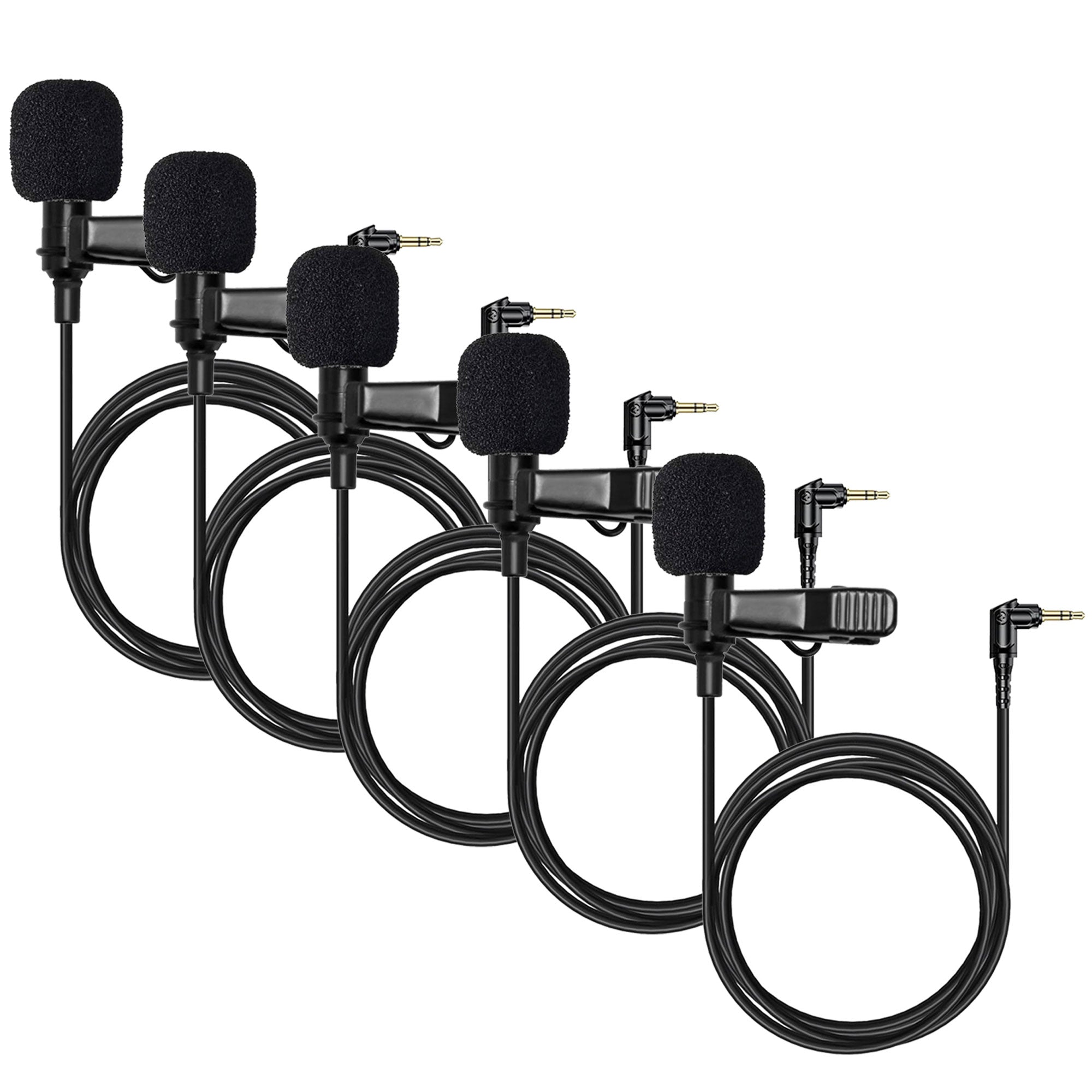 5x Hollyland External Clip On Lavalier Microphone with 3.5mm Audio Jac ...