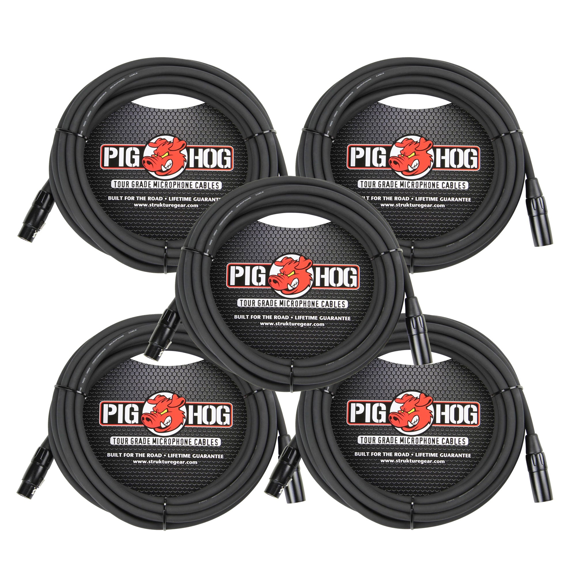 Pig Hog High Performance 8mm XLR Microphone Cable, 25 ft PHM25 - 5 Uni ...