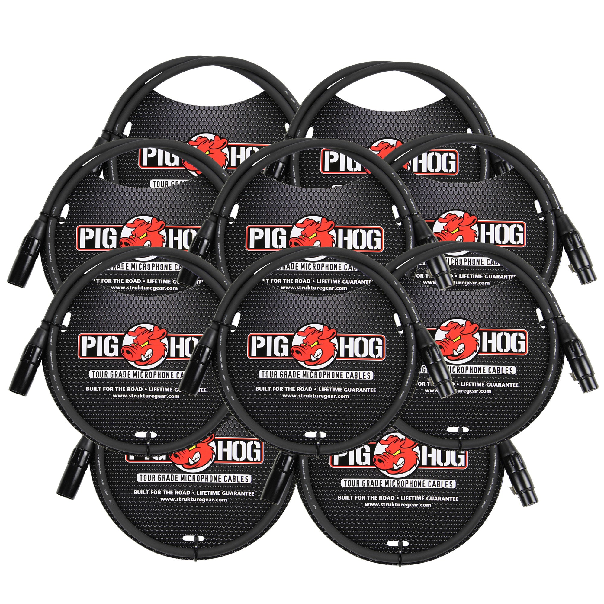 Pig Hog 8mm XLR Microphone Cable Male to Female 3 Ft Fully Balanced Pr ...