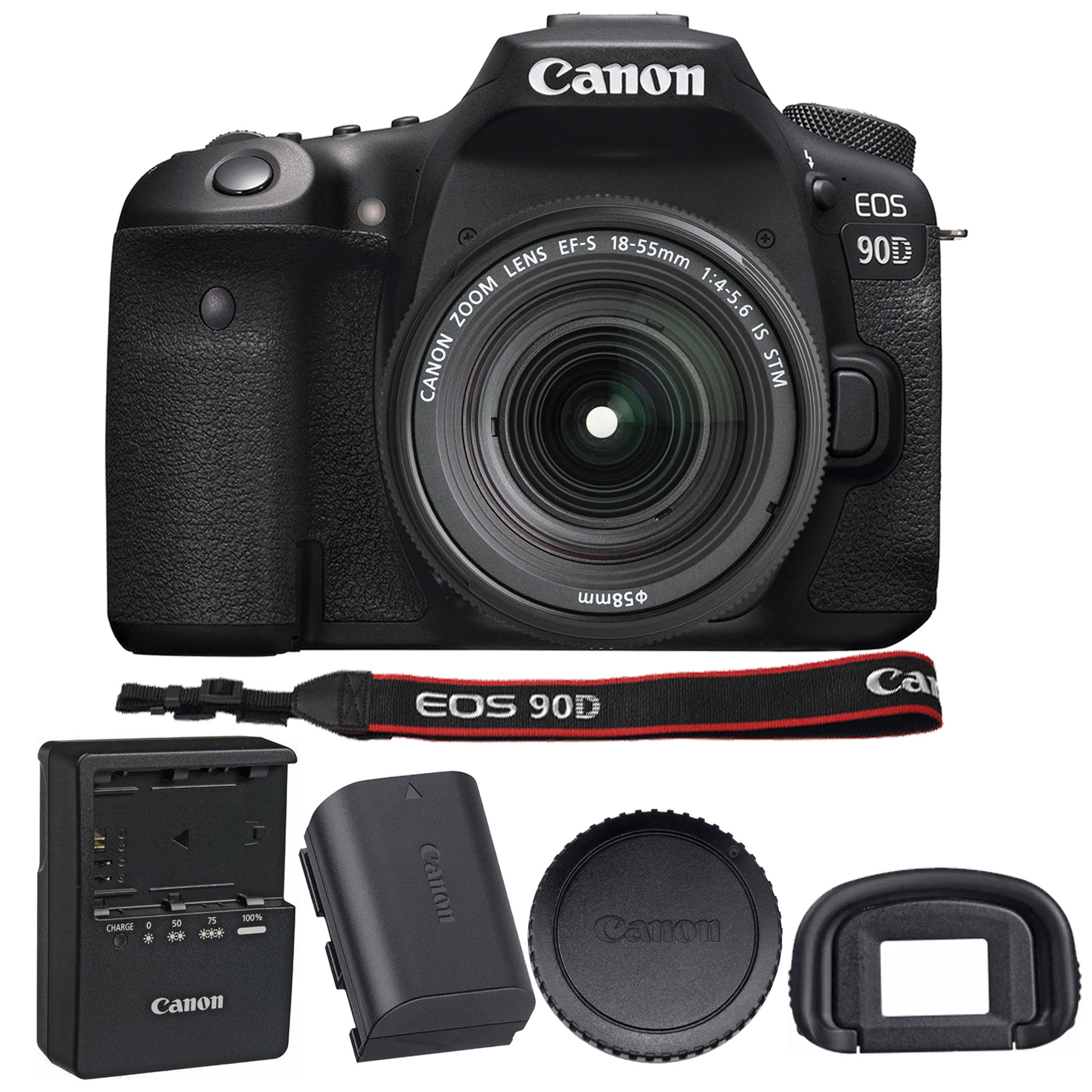Canon EOS 90D 32.5MP Digital SLR Camera (Refurbished) with EF-S 18-55m ...