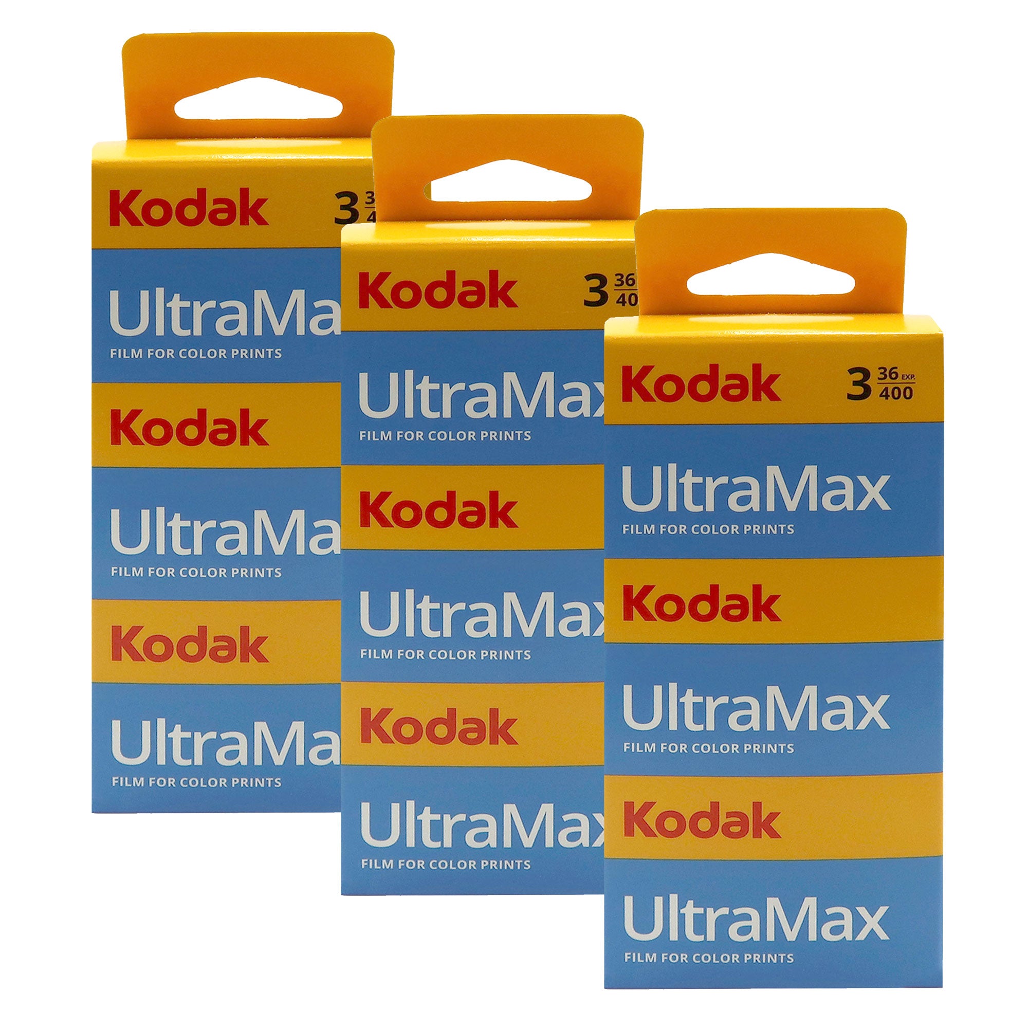 3x Kodak UltraMax Unit 400 Color Negative Film (35mm, 36 Exposures ...