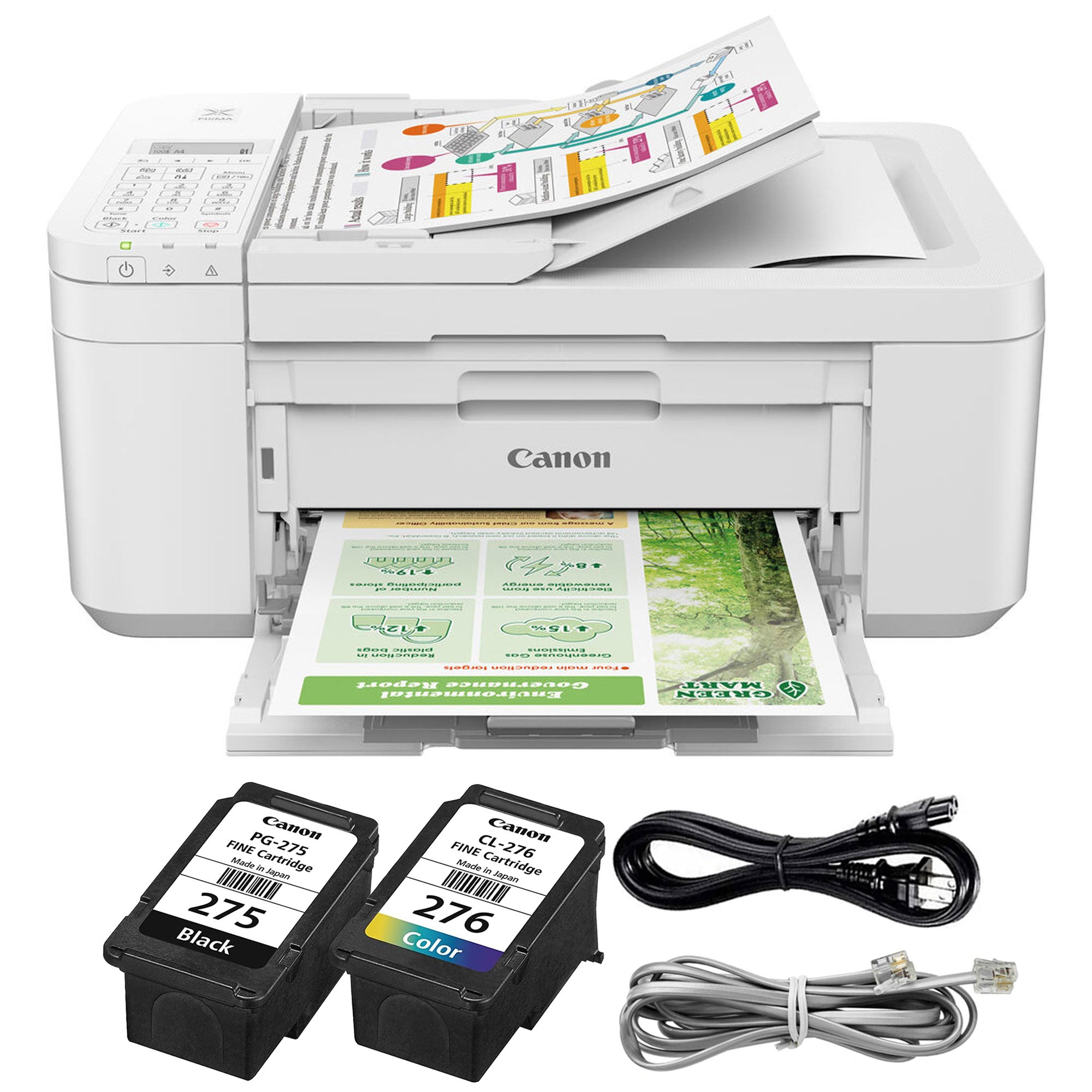 Canon PIXMA TR4720 Wireless All-in-One Printer (White) – Teds Electronics
