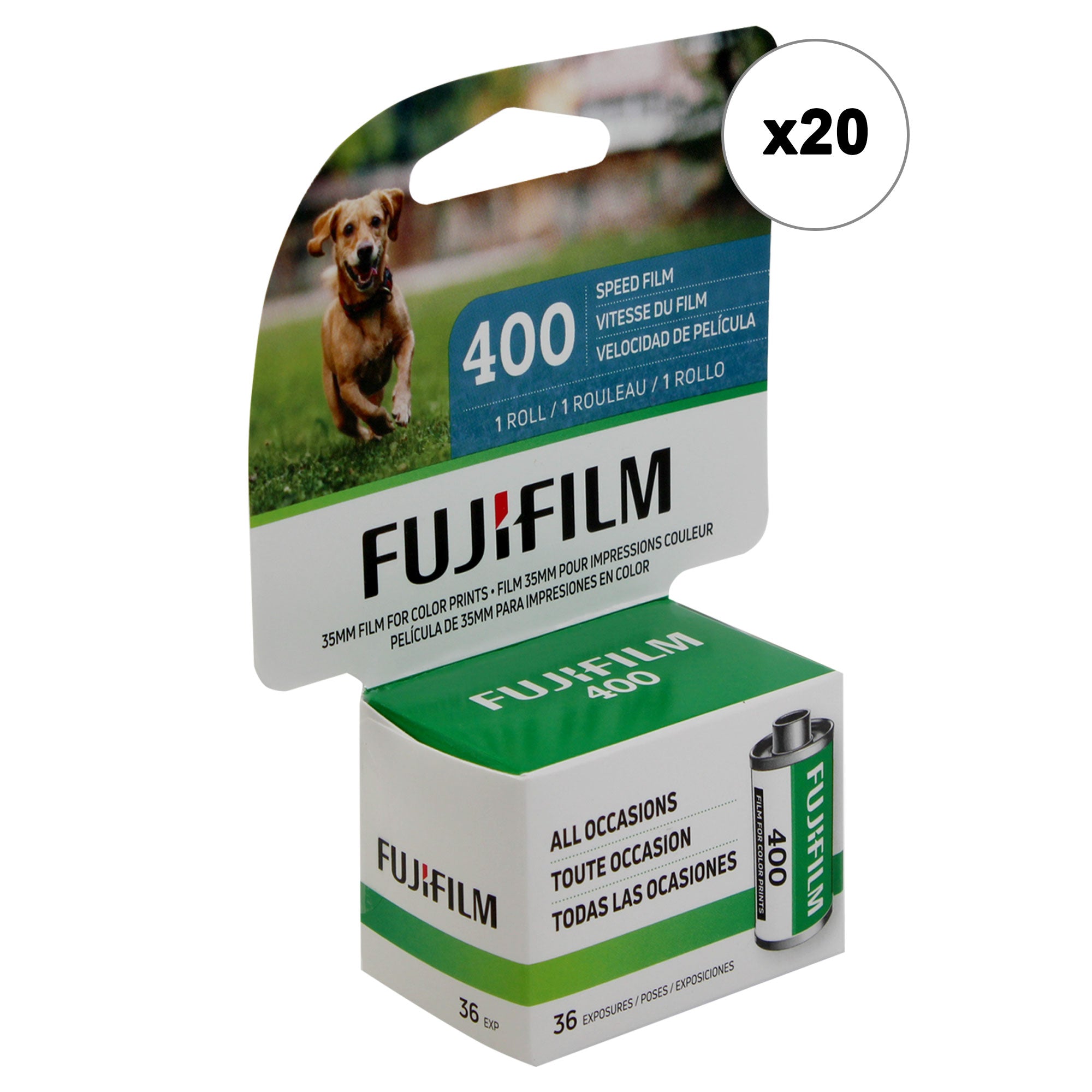 FUJIFILM 400 Color Negative Film (35mm Roll Film, 36 Exposures) - 20 P ...