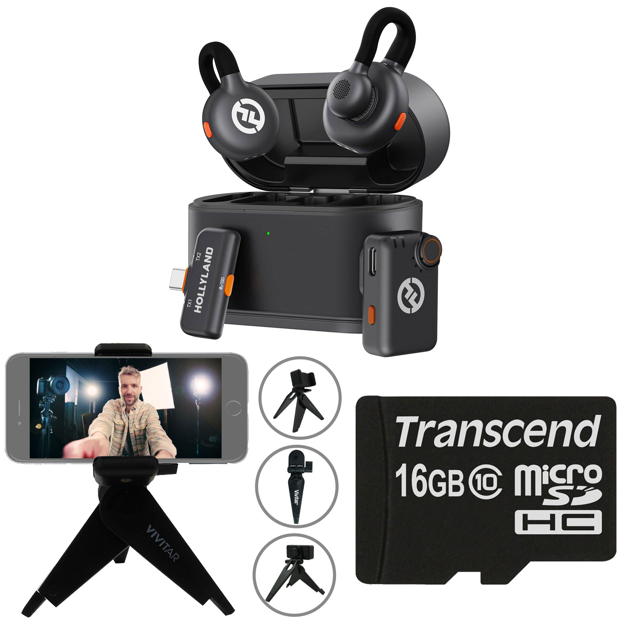 Hollyland LARK M2S Mini Combo 2-Person Wireless Microphone System - Un ...