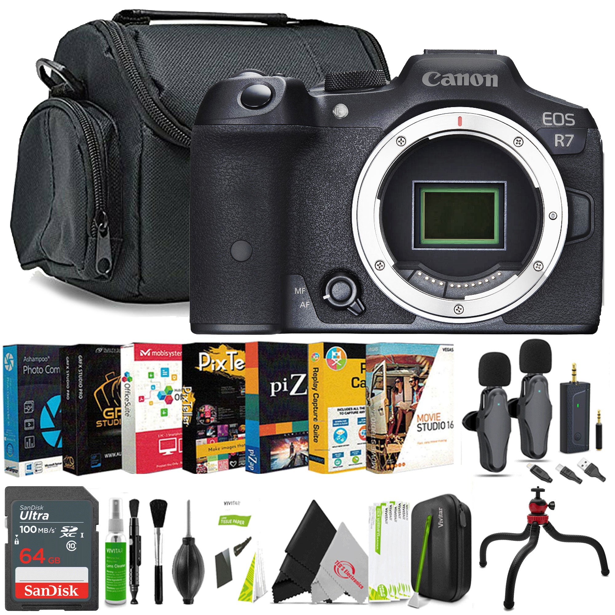 Canon EOS R7 32.5MP High Resolution 4K Video Mirrorless Camera with Wi ...