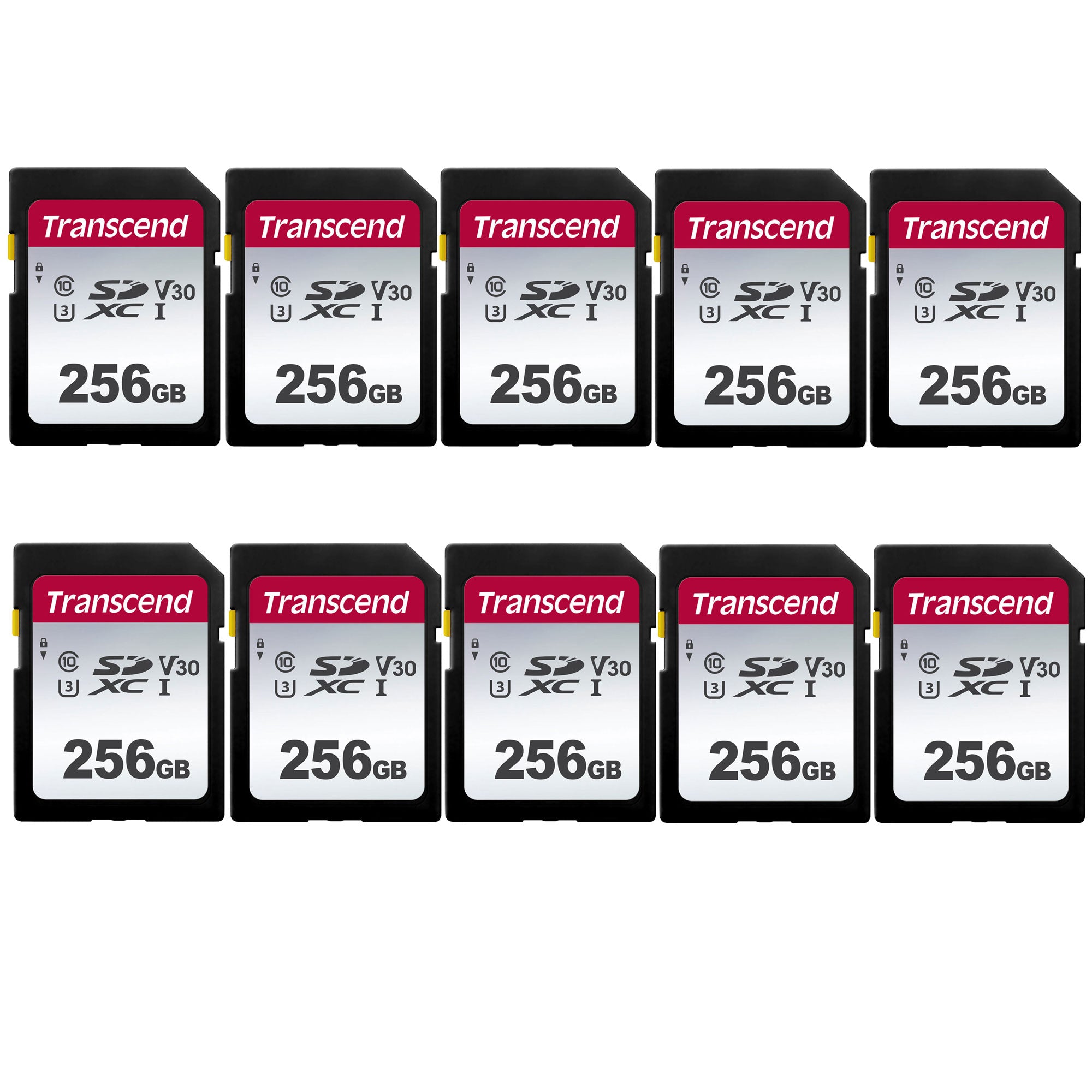 10x Transcend 256GB 300S UHS-I SDXC Memory Card – Teds Electronics