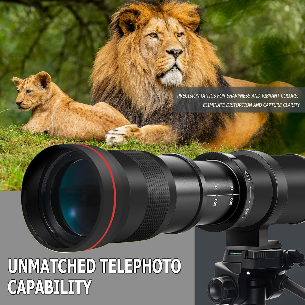 420-1600mm f/8.3 HD Manual Super Telephoto Zoom Lens for Nikon D7500 ...