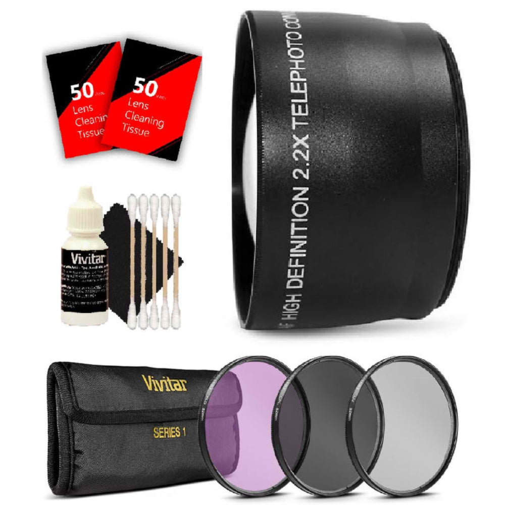 58mm Telephoto Lens with Accessory Bundle for Canon DSLR Cameras – The ...
