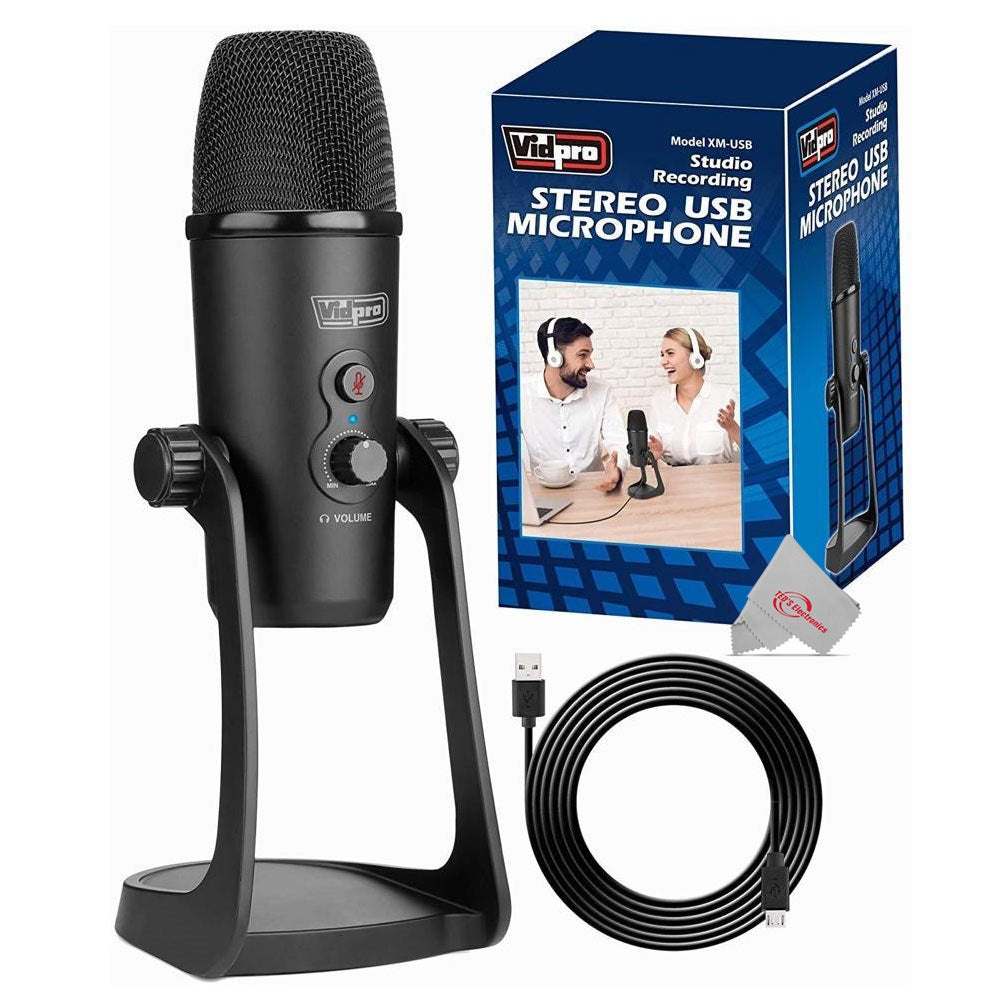 Vidpro XM-USB Studio Recording USB Stereo Microphone with Desktop Stan ...