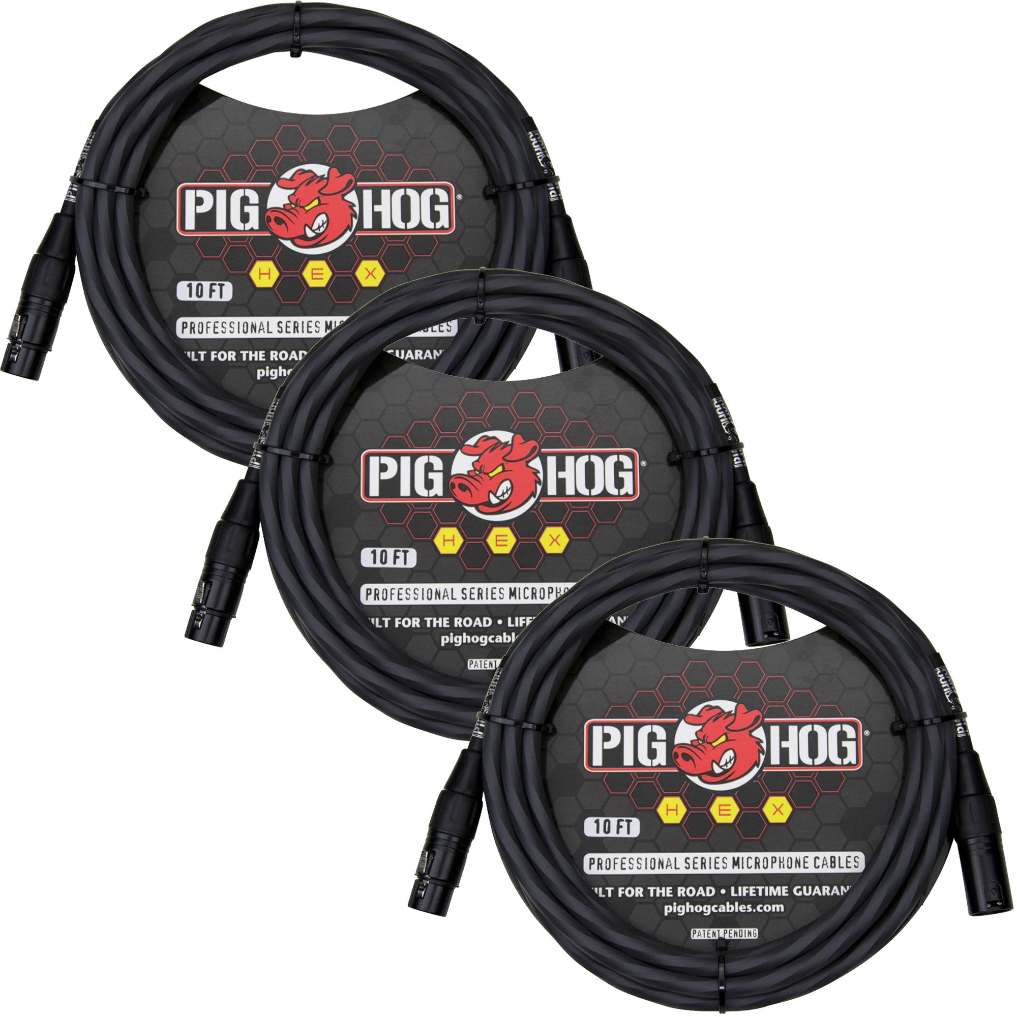 3x Pig Hog He Unit Sereis Mic Cables 10ft. – Teds Electronics