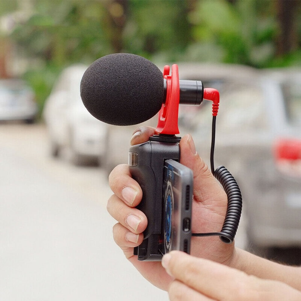 Super Cardioid Directional Microphone with Sponge Windscreen Clean Cle ...