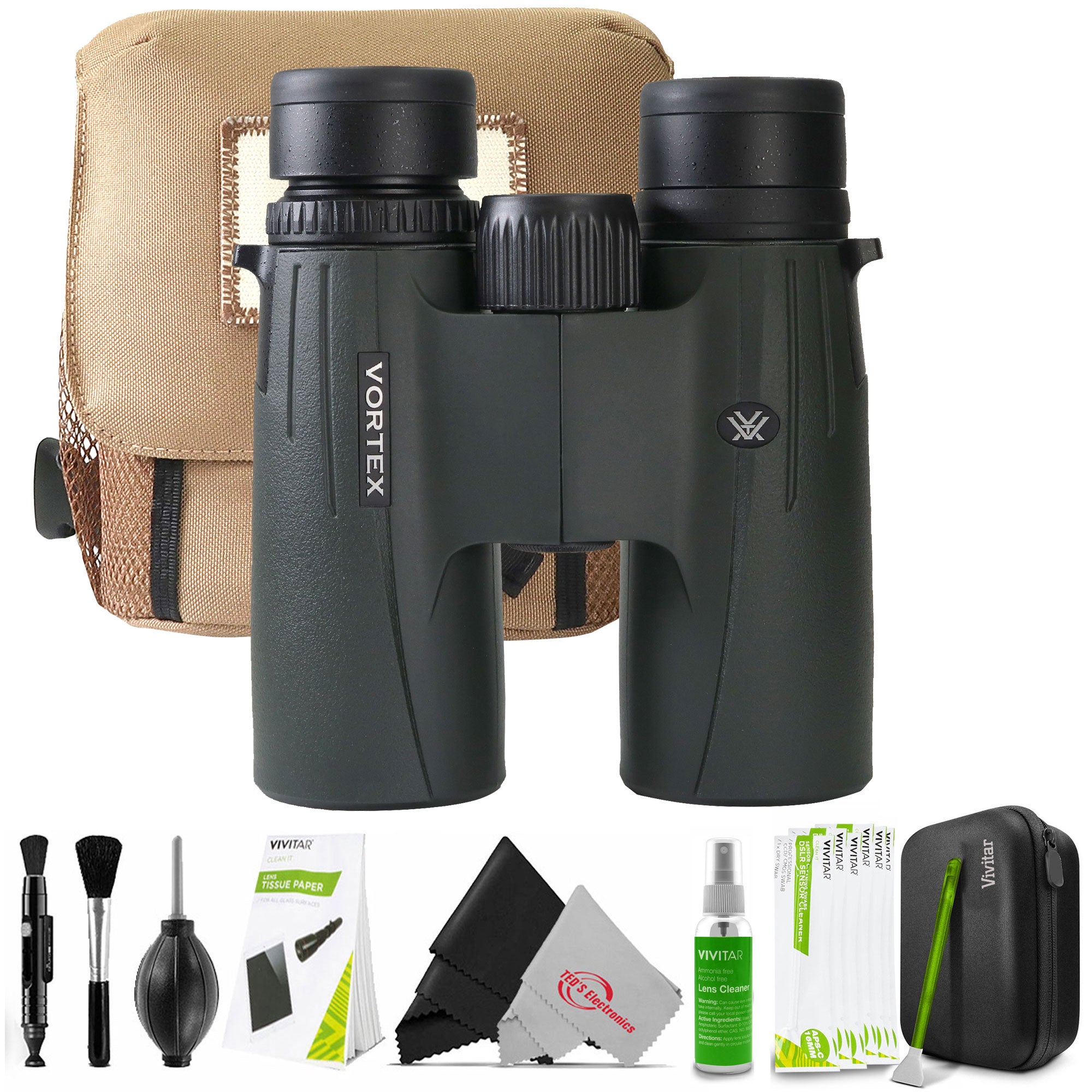 Vortex 8x42 Viper HD Binoculars V200 with Top Professional Cleaning Ki ...