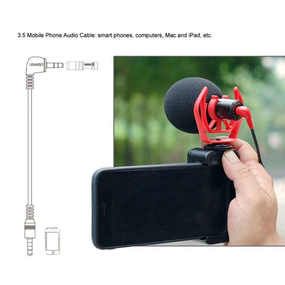 Super Cardioid Directional Microphone with Sponge Windscreen Clean Cle ...