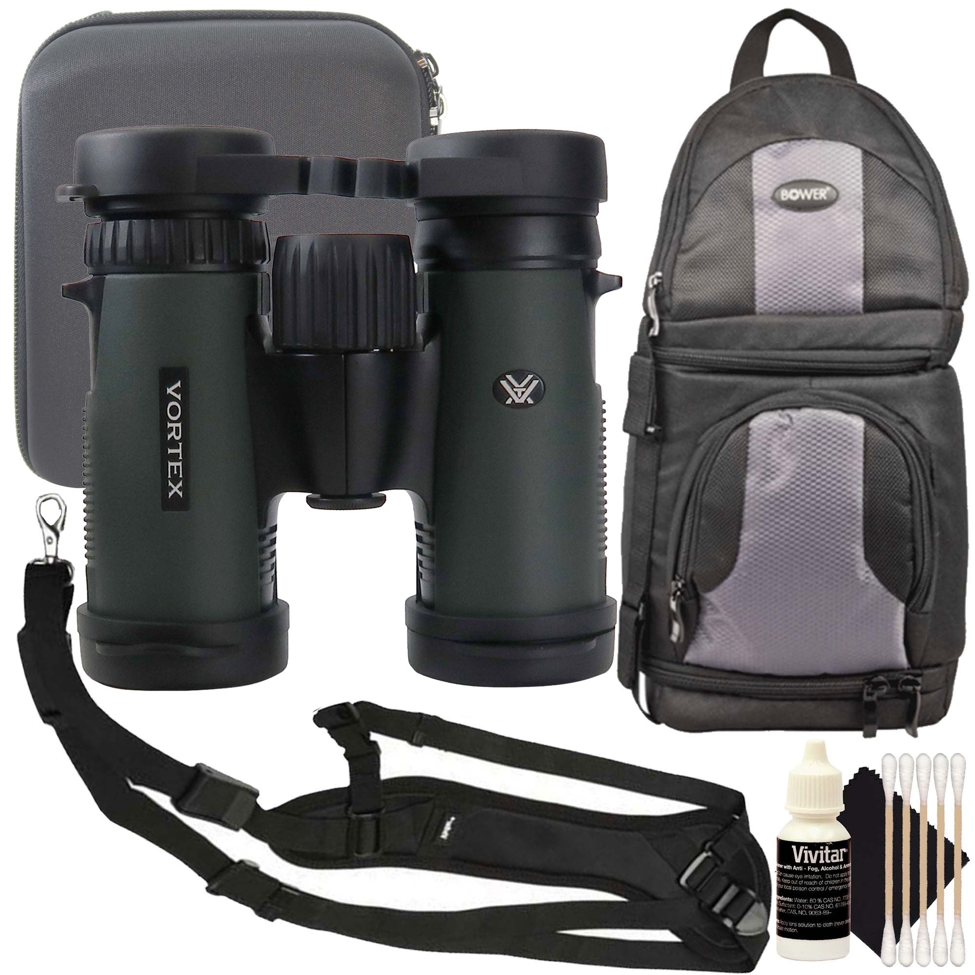 Vortex 8x32 Diamondback HD Binoculars DB-212 with Top Accessories – The ...