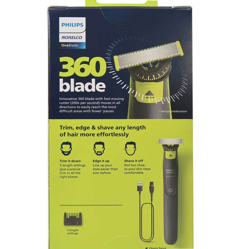 Philips Norelco OneBlade 360 Face, Electric Razor and Beard Trimmer wi ...