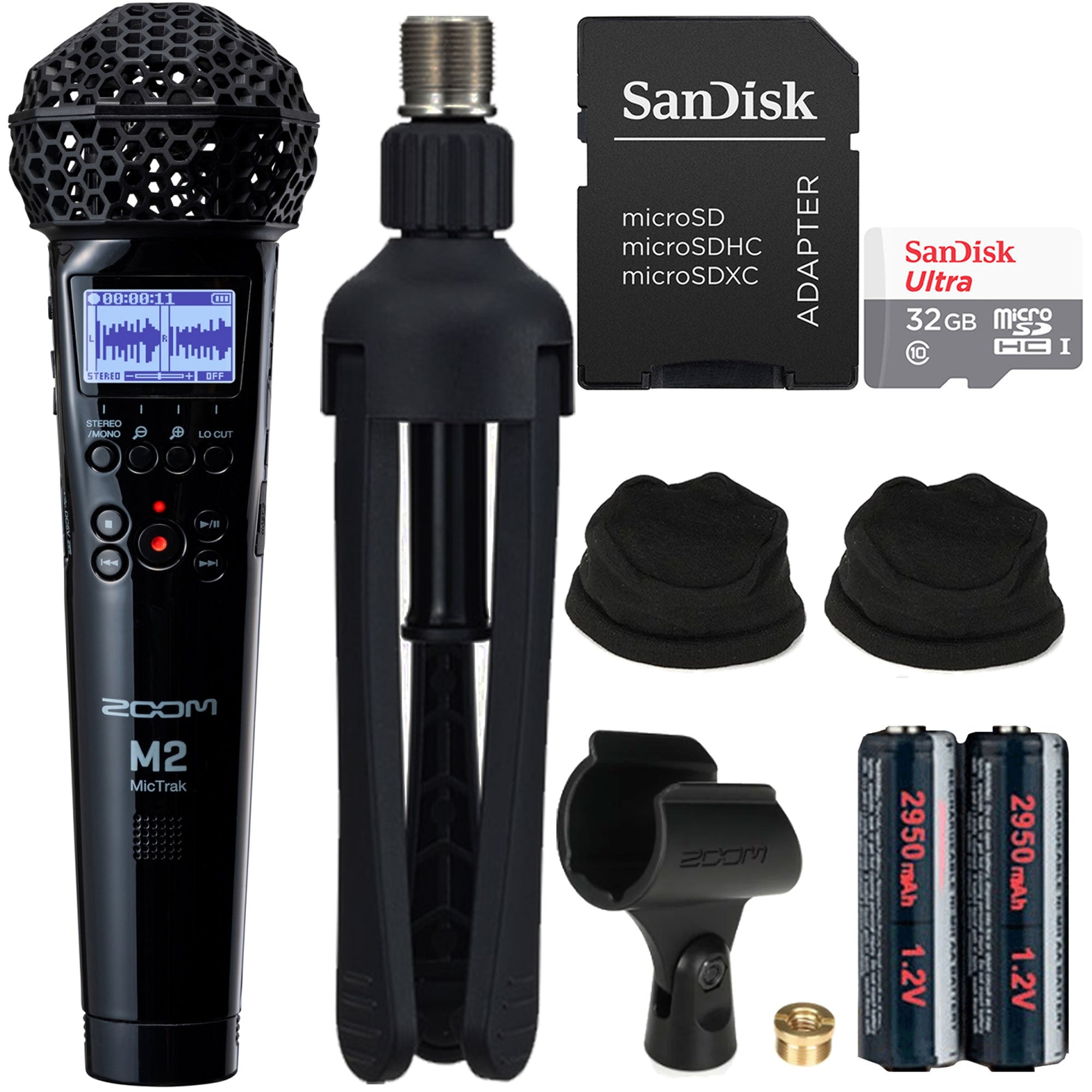 Zoom M2 MicTrak Stereo Microphone and Recorder + 32GB microSDHC Card E – Teds Electronics