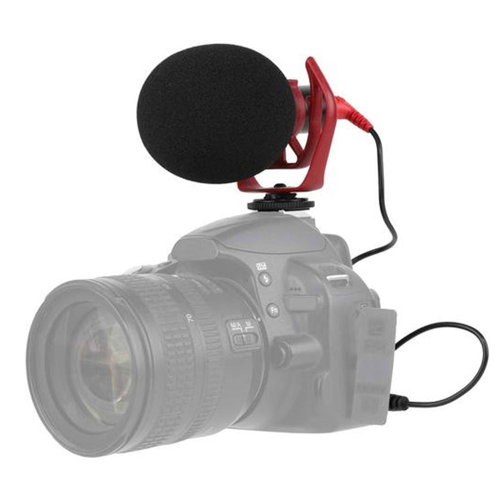 Super Cardioid Directional Microphone with Sponge Windscreen Clean Cle ...