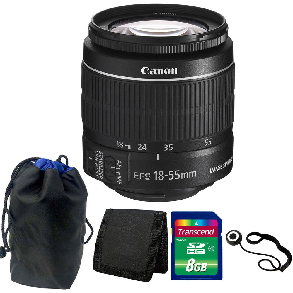 Canon EF-S 18-55mm f/3.5-5.6 IS II Lens 8GB Accessory Kit for Canon T5 ...