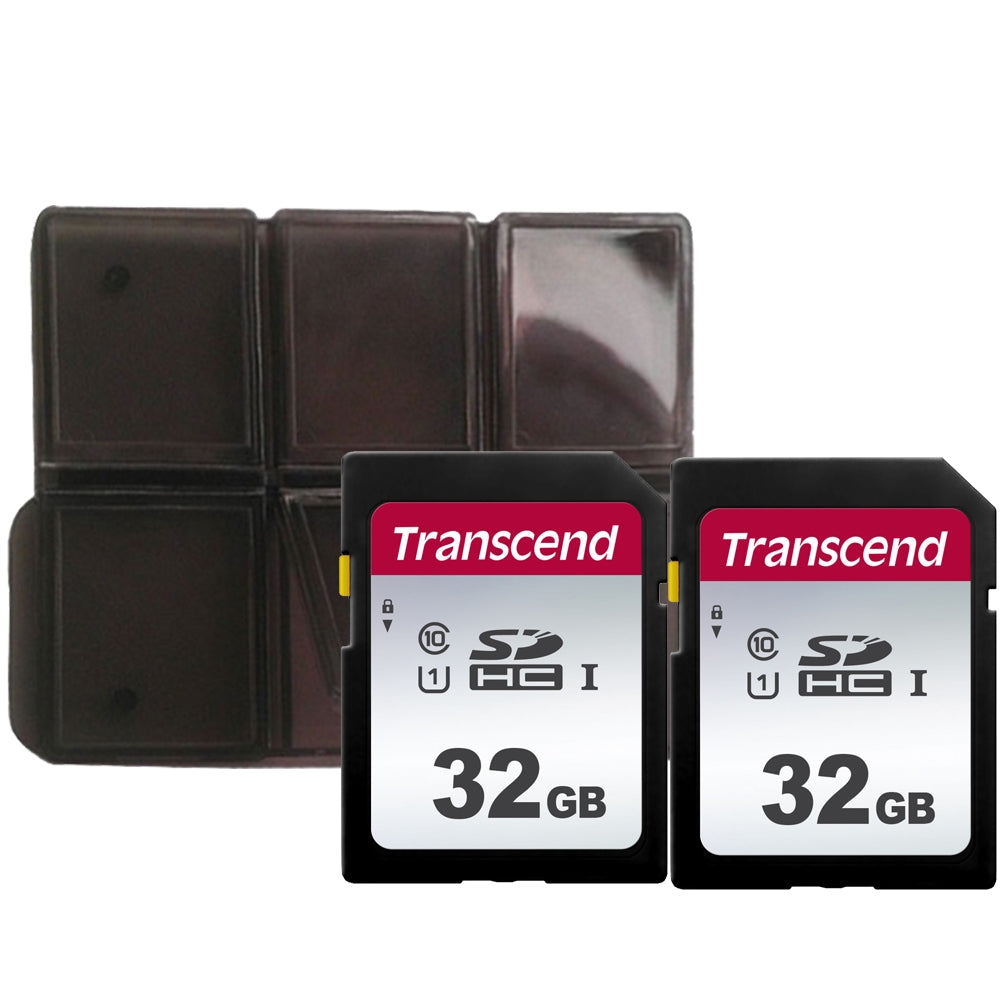 2x Transcend 32GB SDXC/SDHC 300S Memory Card TS32GSDC300S with Memory ...
