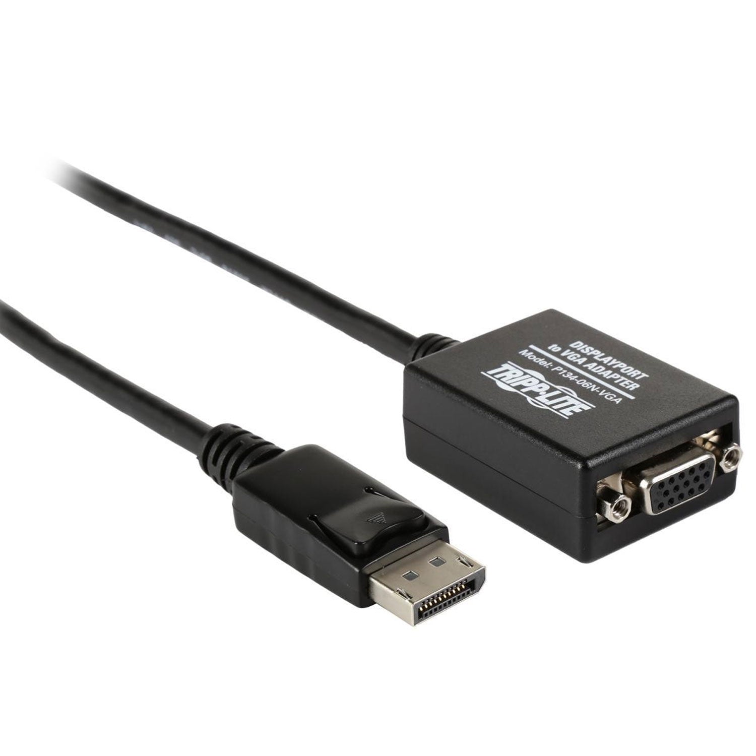 Tripp Lite P134-06N-VGA DisplayPort to VGA Active Cable Adapter, 1920x ...