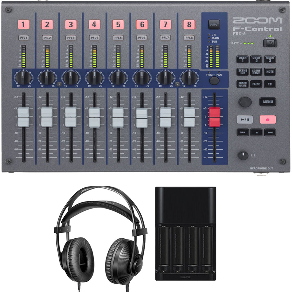 Zoom F-Control for F8n F8 F6 F4 Multitrack Field Recorder + Boya BY-HP ...