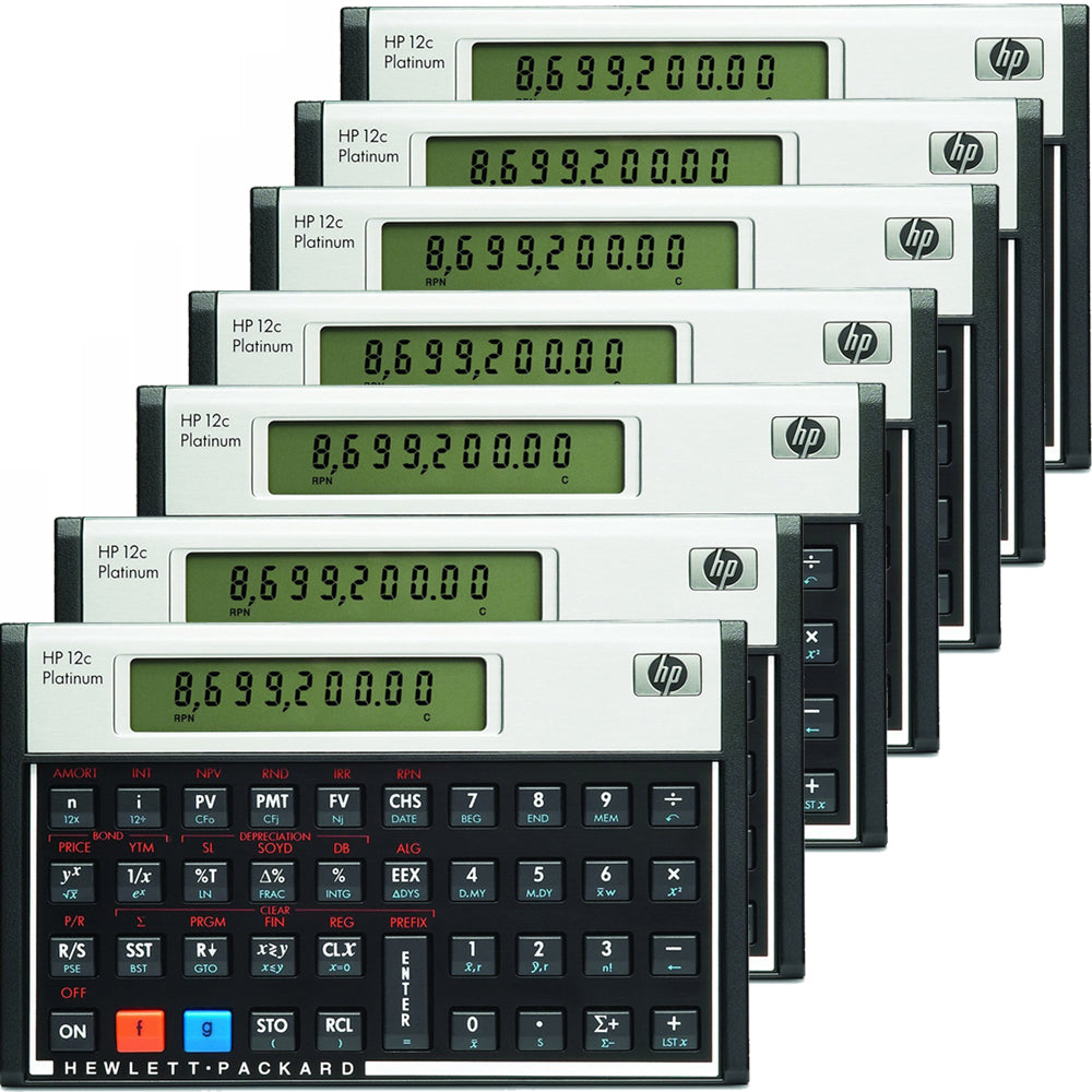 7x HP 12C Platinum Financial Calculator - Algebraic or RPN – The Teds Store
