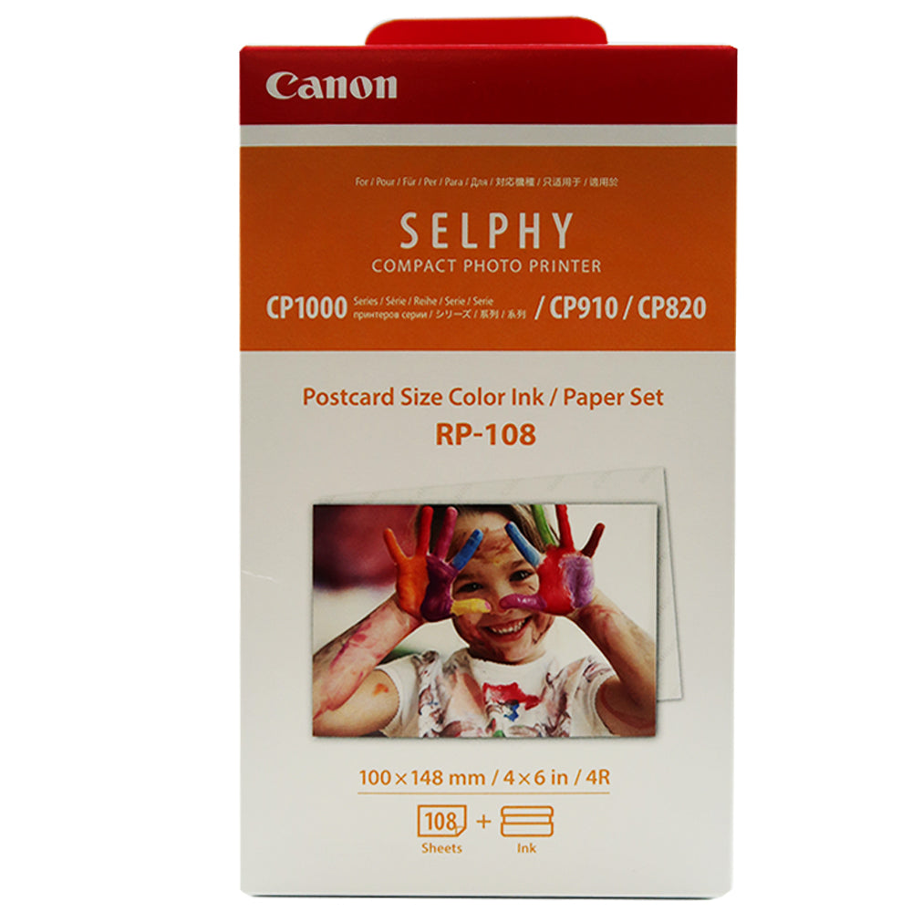 Canon RP-108 High-Capacity Color Ink and Paper Set for SELPHY CP1000 C ...