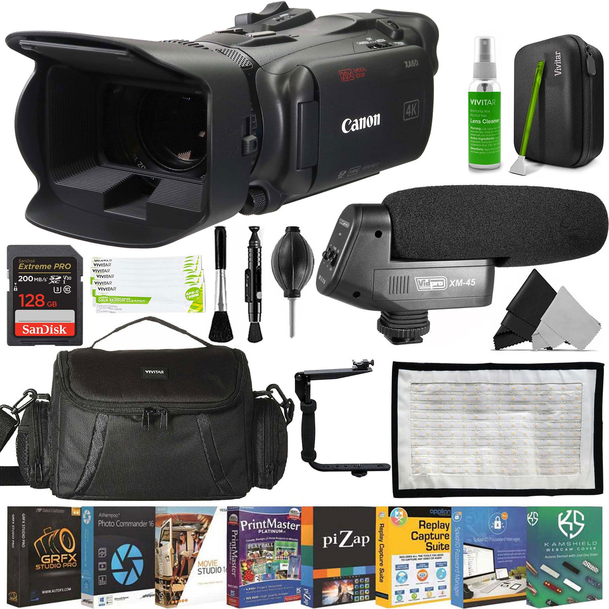 Canon XA60 Professional UHD 4K Camcorder (Black) Pro Video Bundle – The ...