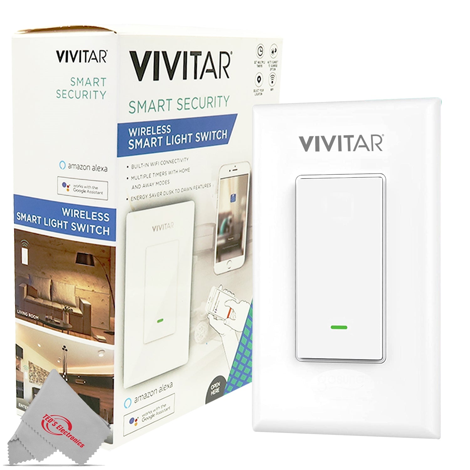 Vivitar Smart Security Wireless Smart Light Switch – Teds Electronics