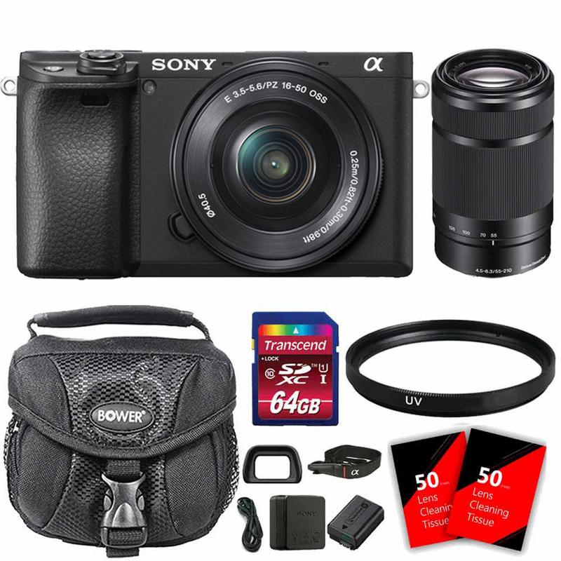 Sony Alpha a6400 24.2MP Wi-Fi Mirrorless Digital Camera with 16-50 and ...