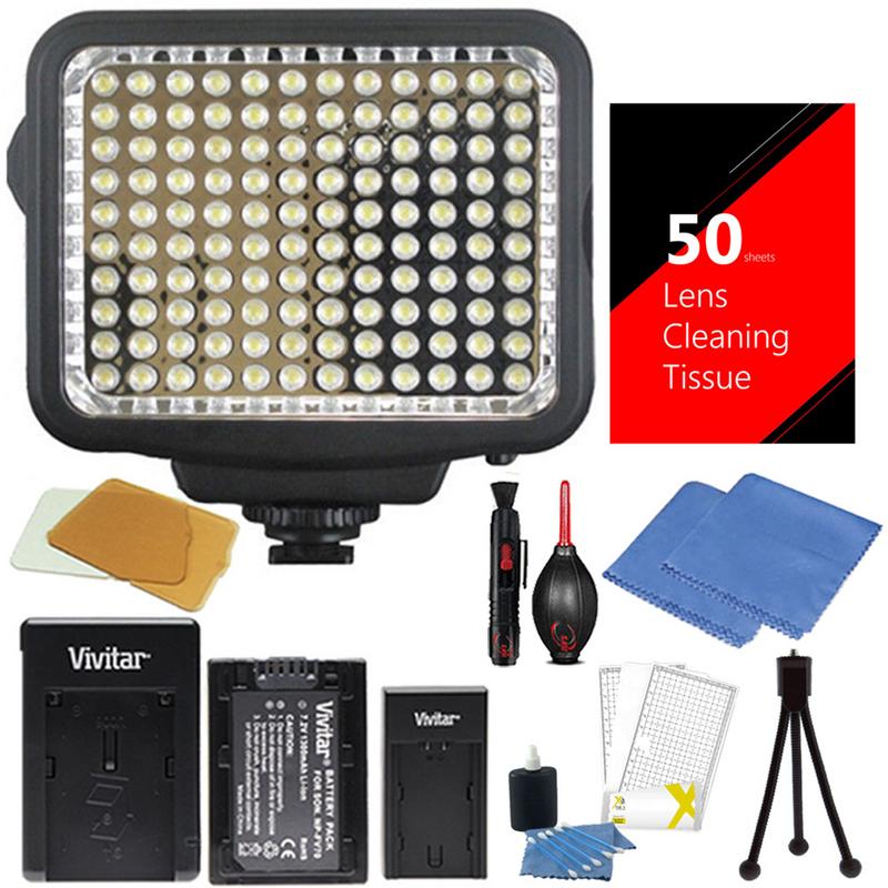 Vivitar LED Light with Accessory Bundle for Cameras and Camcorders ...