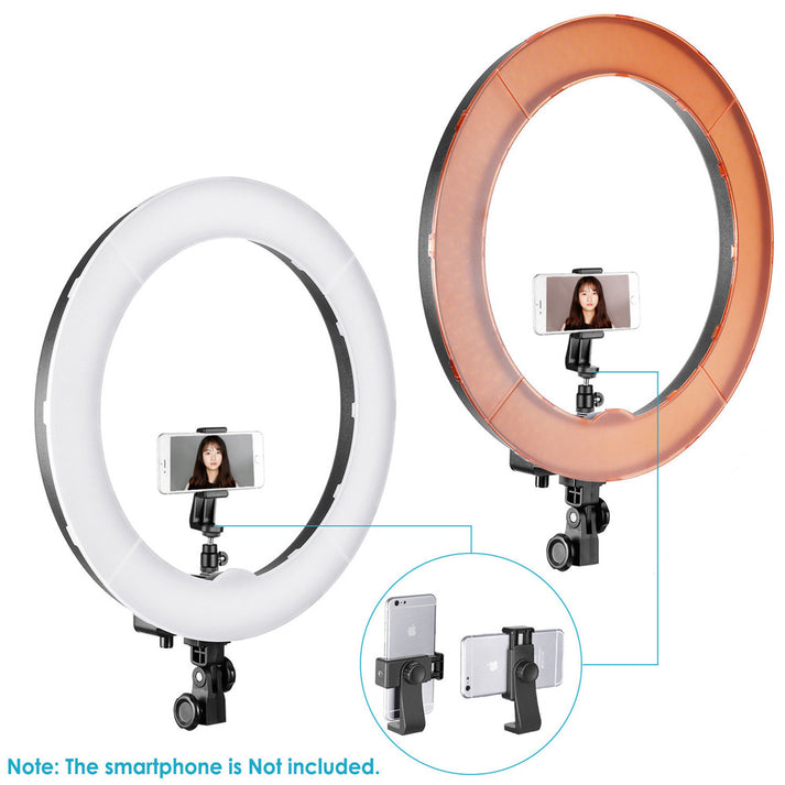 Vivitar 18-inch Outer Dimmable SMD LED Ring Light Lighting Kit with Co ...