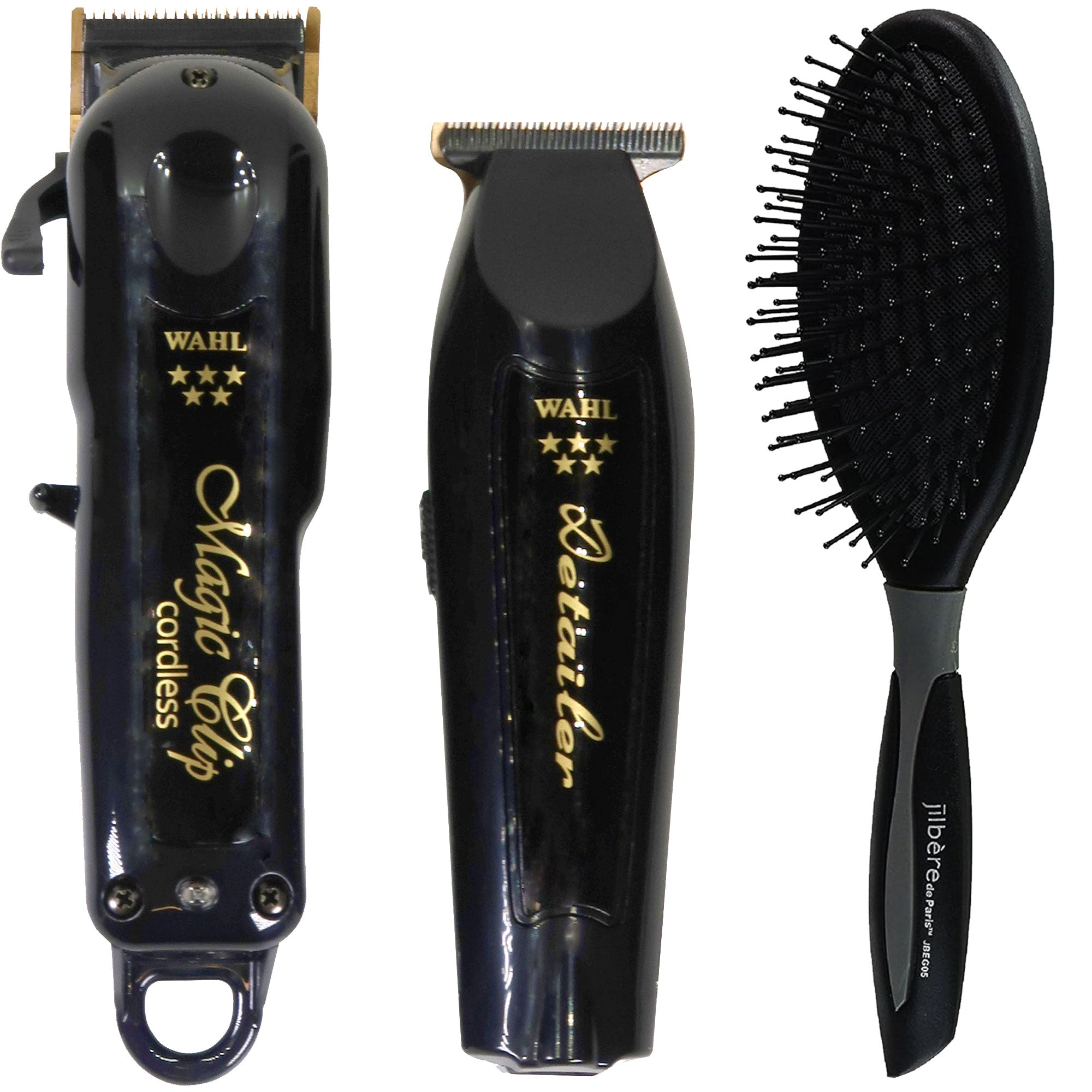 Wahl Barber Combo 5 Star Cordless Magic Clipper & Detailer Li with Bru ...