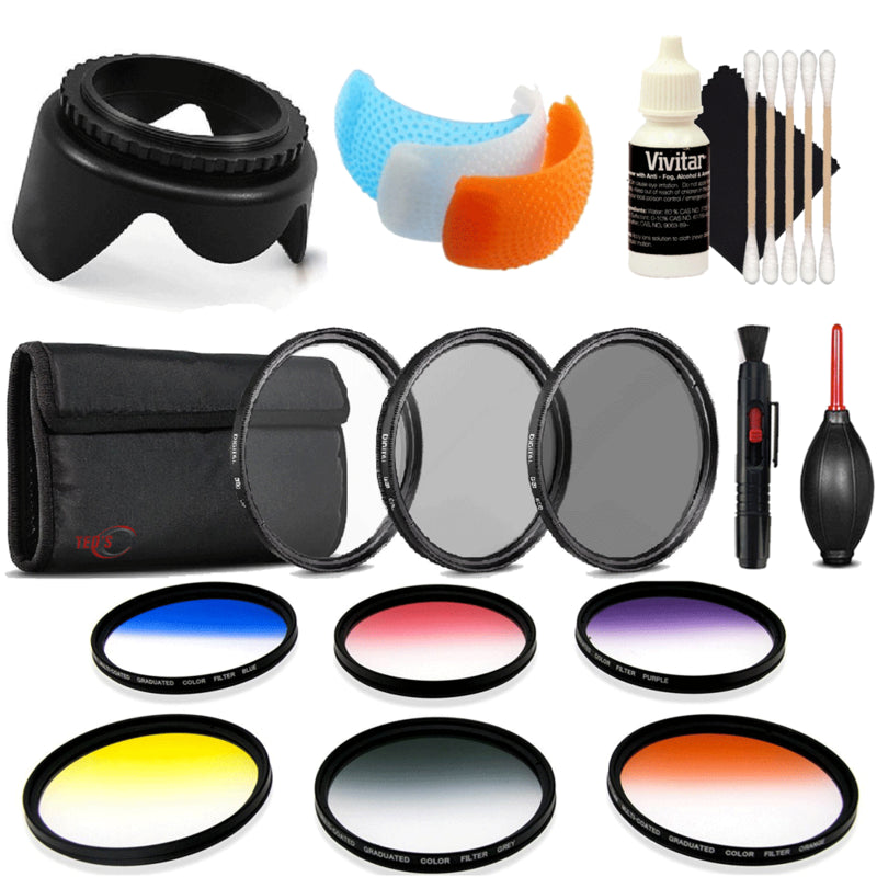 58mm Color Filter Kit with Accessories for Canon EOS Rebel T6 and T7i ...